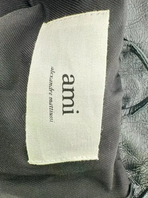 AMI Paris Single-breasted Leather Blazer