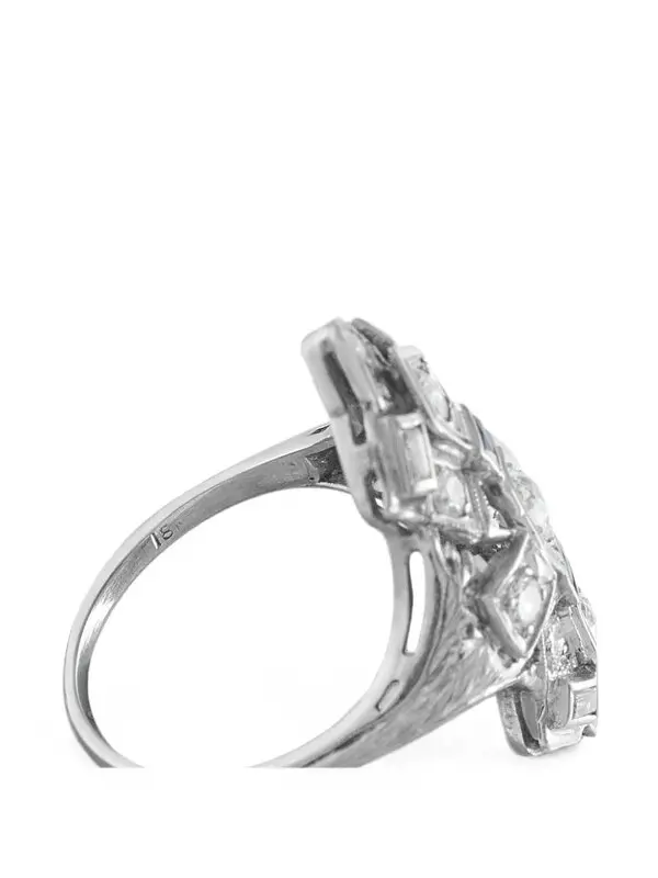 LB EXCLUSIVE Art Deco Diamond Sapphire Ring