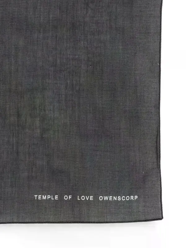 Rick Owens Pentagram Logo-print Scarf