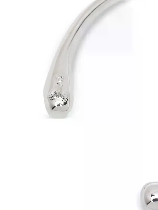 Patrizia Pepe Tone Hoop Earrings With Teardrop Ends