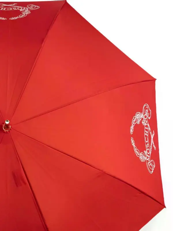 Moschino Logo-print Curved-handle Umbrella
