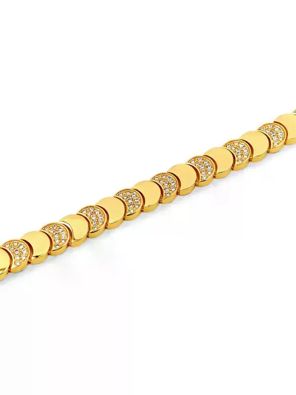 LADY D WORLD Crystal-embellished Moon Bracelet
