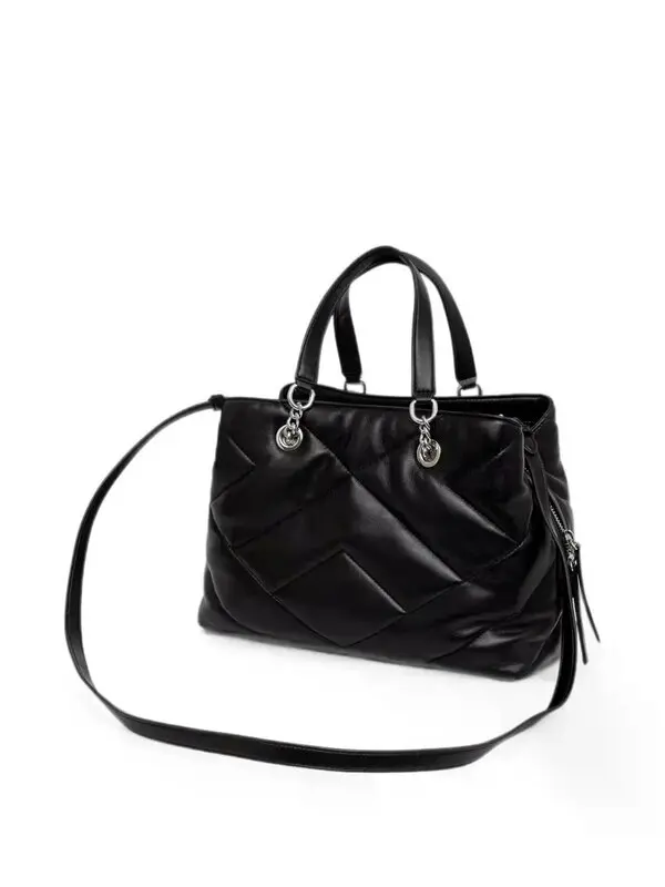 Armani Exchange Quilted Logo-plaque Tote Bag