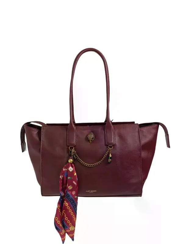 Kurt Geiger Sloane Shopper Leather Tote Bag - Red