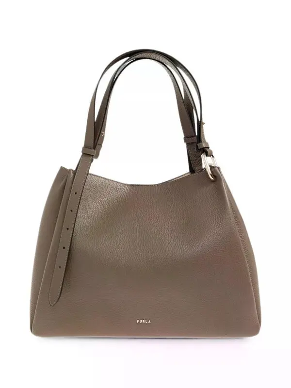 Furla Nuvola Grained Leather Tote Bag - Brown