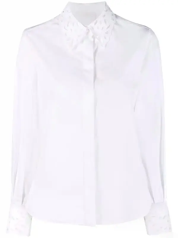 Chloé Pointelle Collar Button-up Shirt