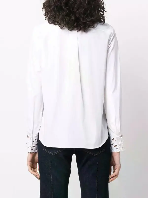 Chloé Pointelle Collar Button-up Shirt