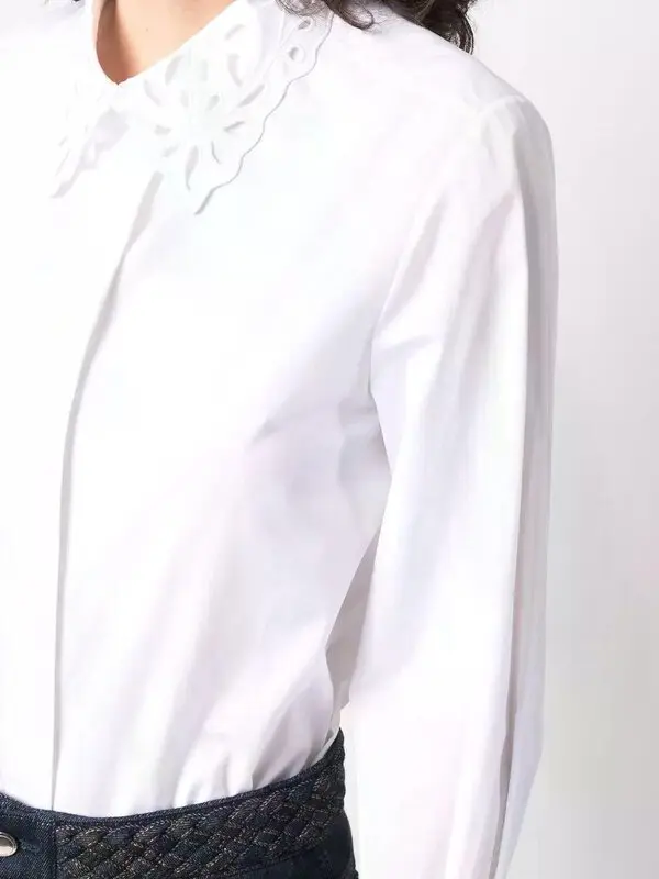 Chloé Pointelle Collar Button-up Shirt