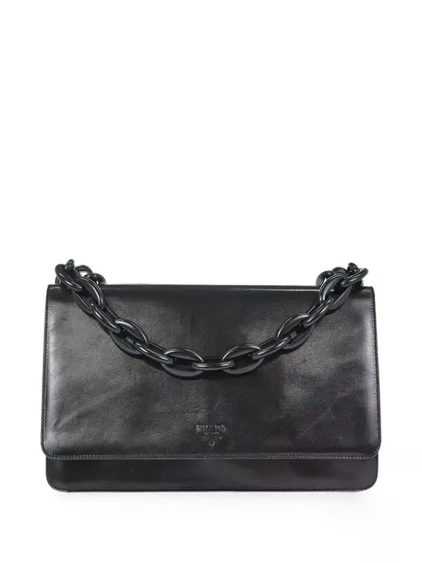 Prada 1990-2000s Chain-link Shoulder Bag - Black