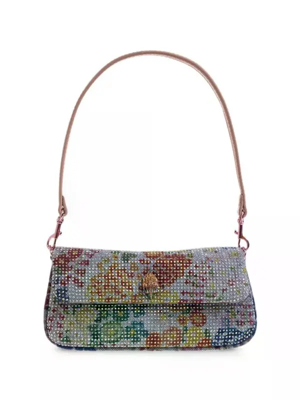Kurt Geiger Pickle Crystal Embellished Shoulder Bag - Grey
