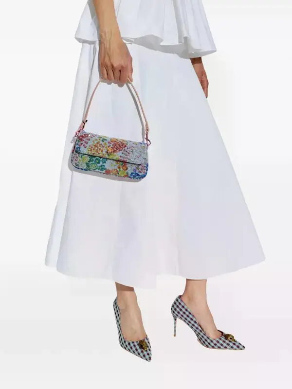 Kurt Geiger Pickle Crystal Embellished Shoulder Bag - Grey