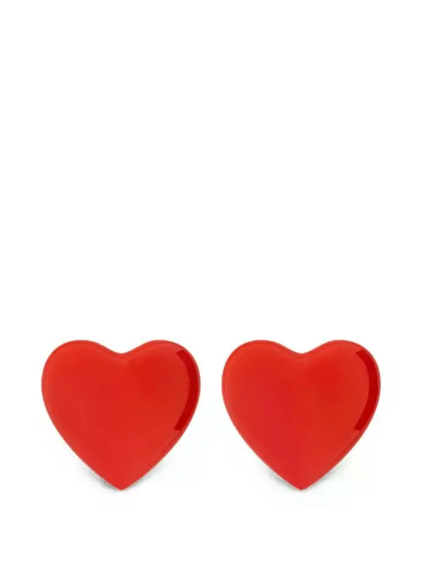 Moschino Heart-motif Clip-on Earrings - Red