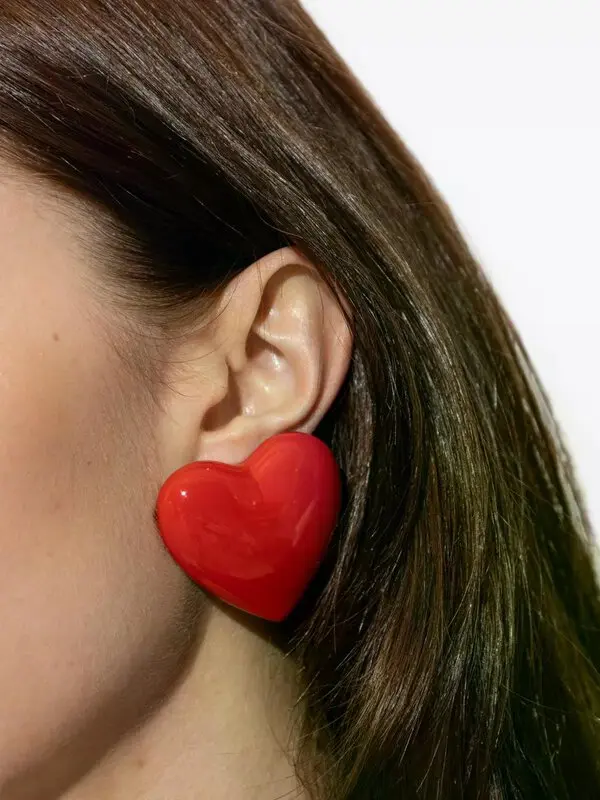 Moschino Heart Motif Clip-on Earrings