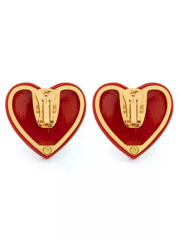 Moschino Heart Motif Clip-on Earrings