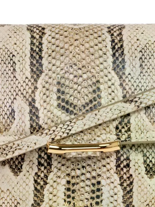 WANDLER Mini Ida Trio Snake-effect Leather Crossbody