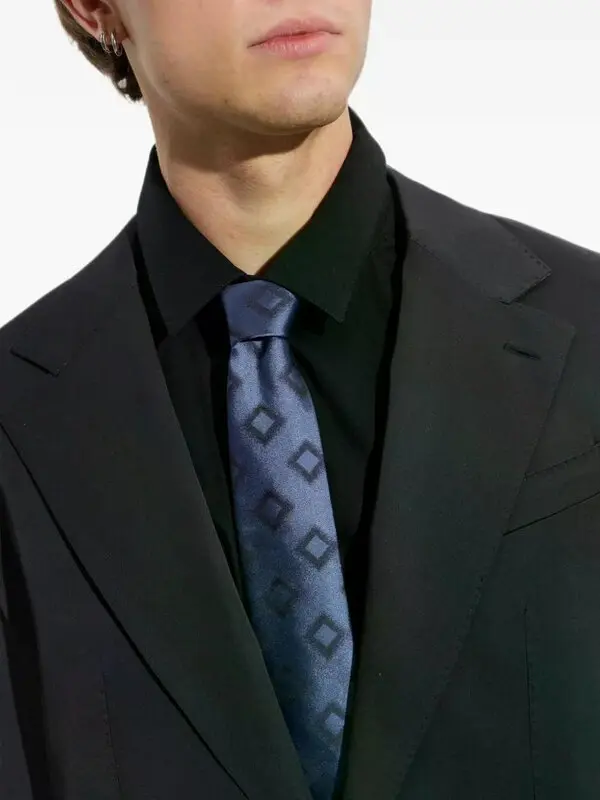 Giorgio Armani Geometric-print Tie