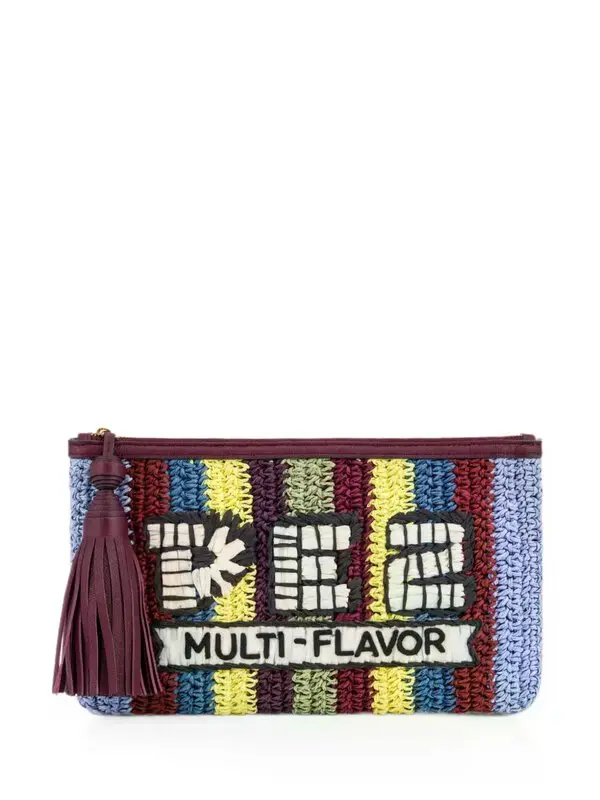 ANYA HINDMARCH Pez Raffia Clutch Bag