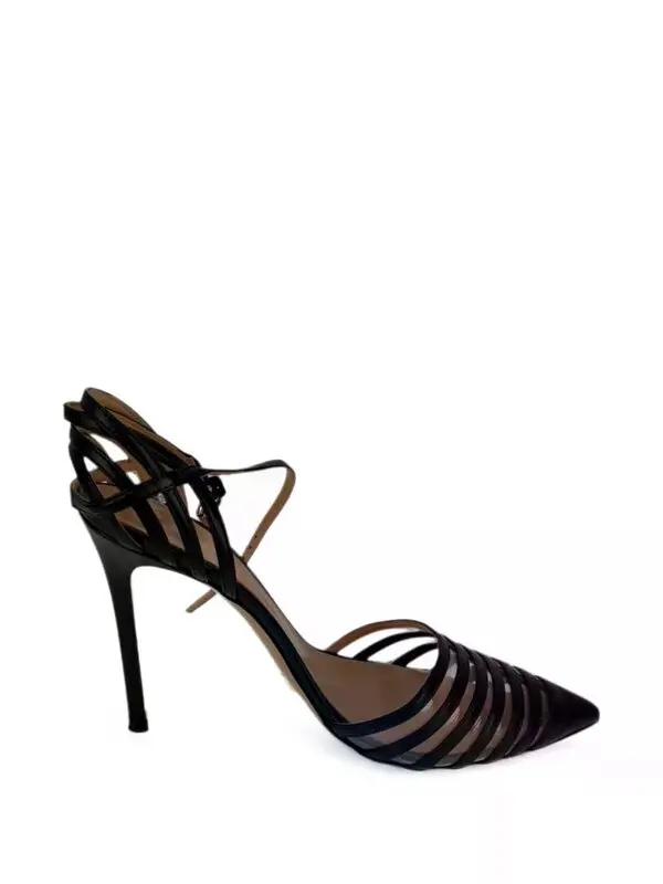 GIANVITO ROSSI 2010-2020s Caged Ankle-strap Pumps - Black