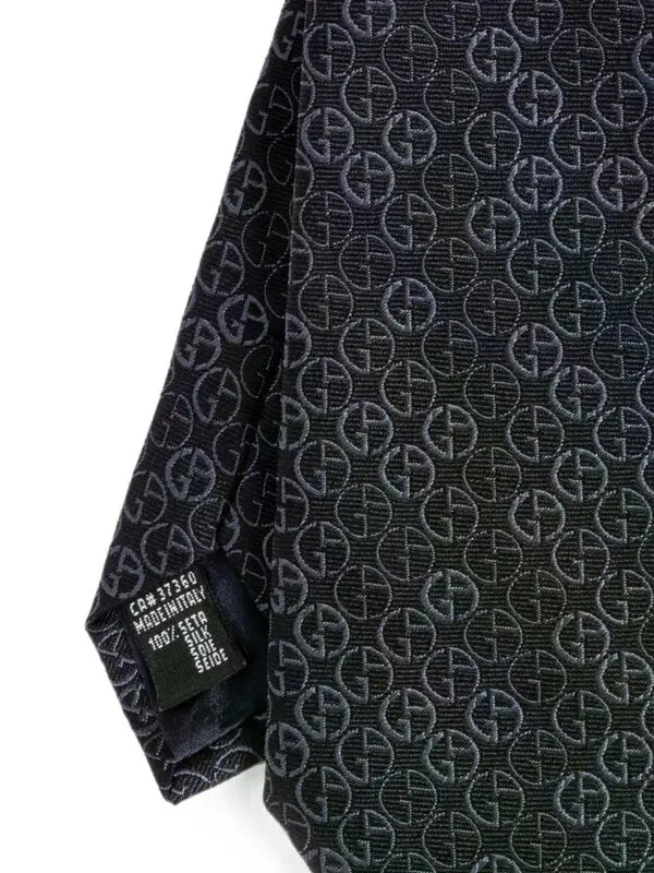 Giorgio Armani Logo-pattern Silk Tie