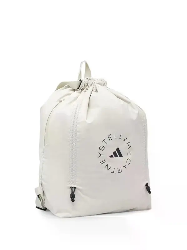 Adidas By Stella McCartney Logo-print Drawstring Backpack - Neutrals