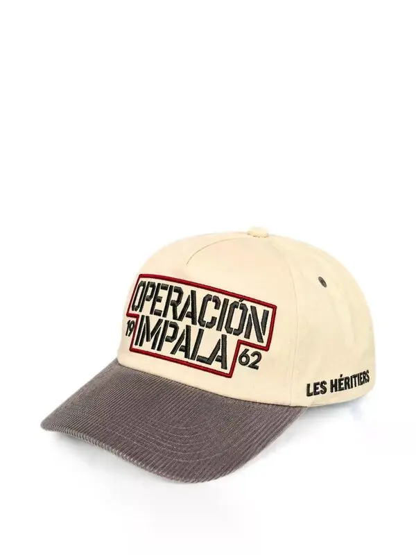 LES HÉRITIERS Logo-embroidered Corduroy-brim Cap