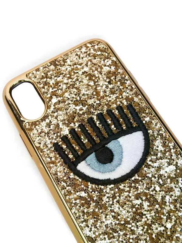CHIARA FERRAGNI Embroidered Eye Phone Case