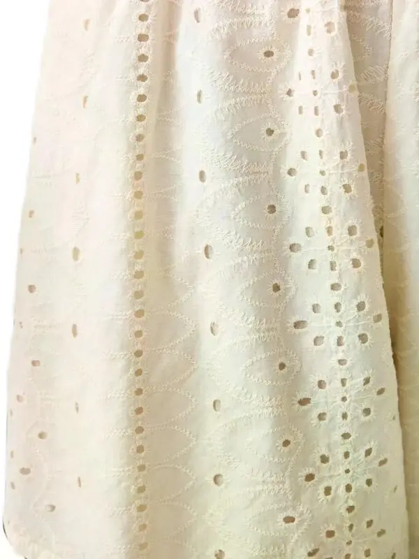 VICOLO Broderie-anglaise Elasticated-waist Shorts