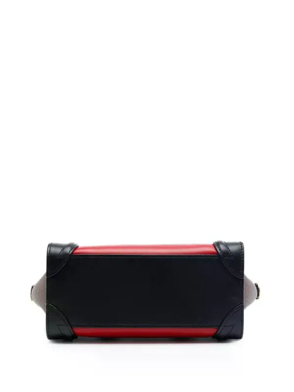 Celine Tricolor Leather Luggage Tote Satchel - Multicolour