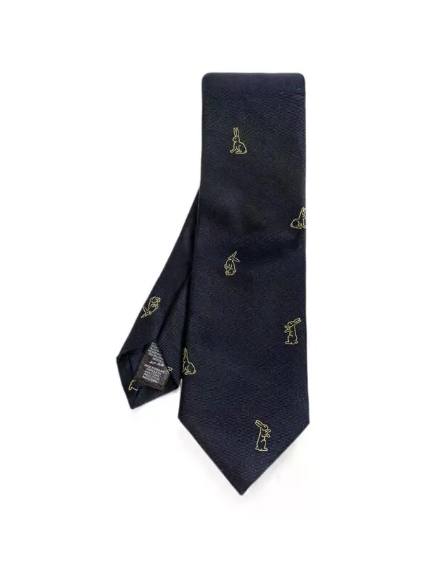 Paul Smith Rabbit-embroidered Silk Tie