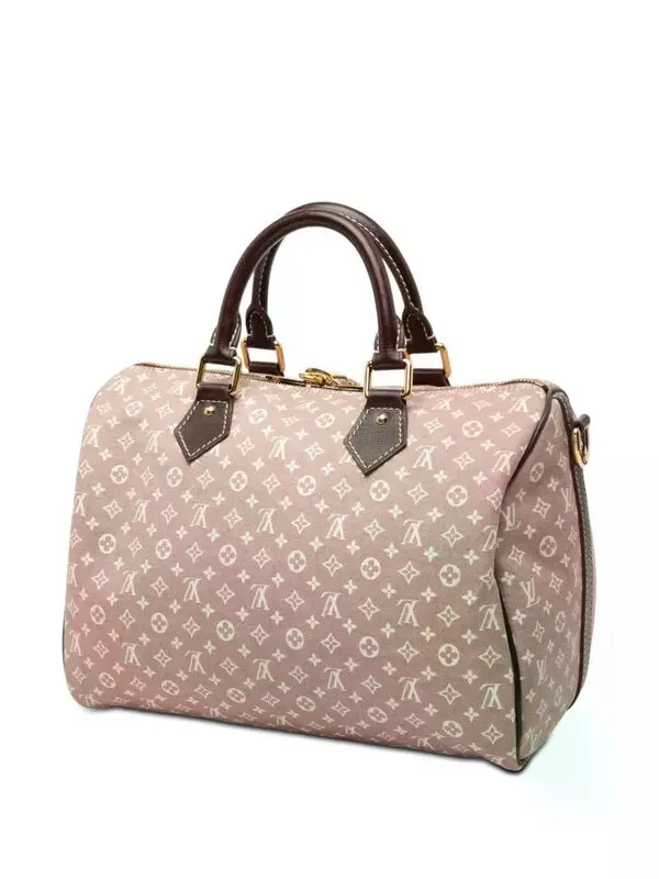 LOUIS VUITTON 2012 Monogram Idylle Speedy Bandouliere 30 Satchel - Brown