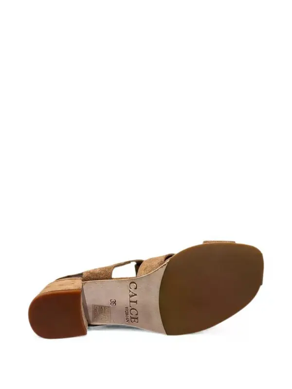 CALCE Buckle-fastening Leather Sandals