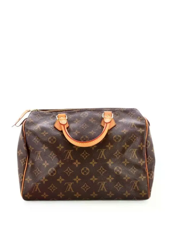 LOUIS VUITTON Speedy Handbag Monogram Canvas 30 Satchel - Brown