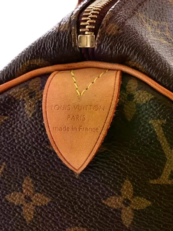 LOUIS VUITTON Speedy Handbag Monogram Canvas 30 Satchel - Brown