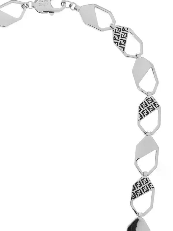Fendi Ff Motif Geometric-link Necklace