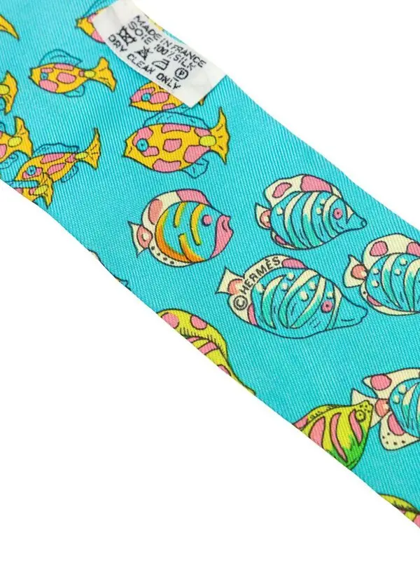 Hermès 2001 Rencontre Oceane Silk Twilly Scarf Scarves