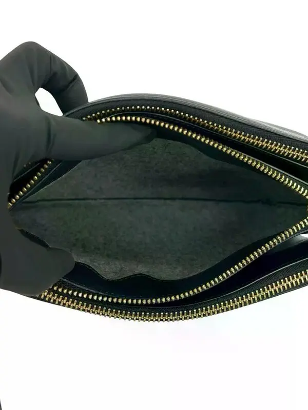 Celine Lambskin Trio Crossbody Bag - Black