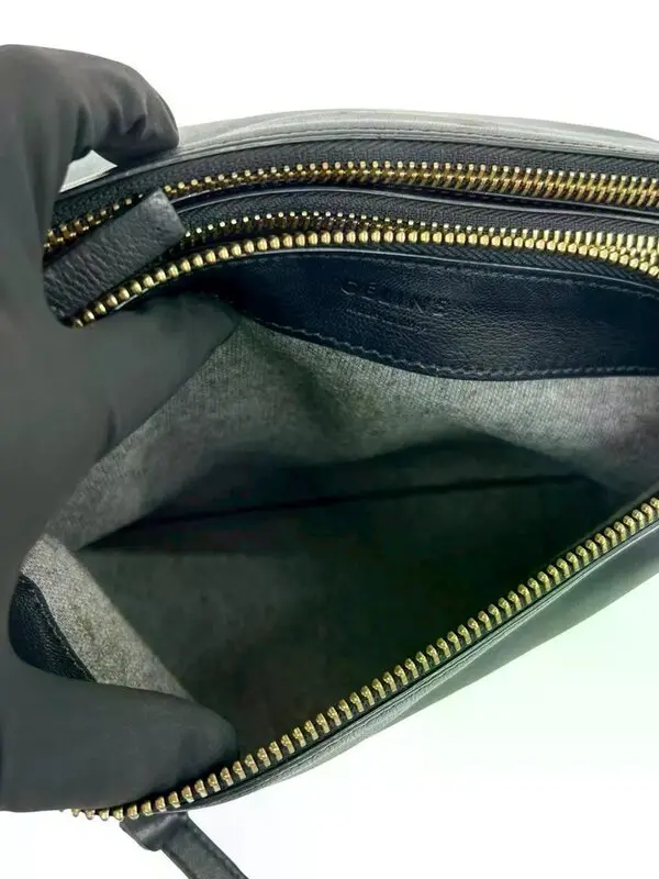 Celine Lambskin Trio Crossbody Bag - Black
