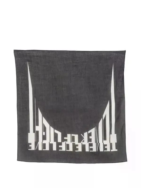 Rick Owens Graphic-print Scarf - Black