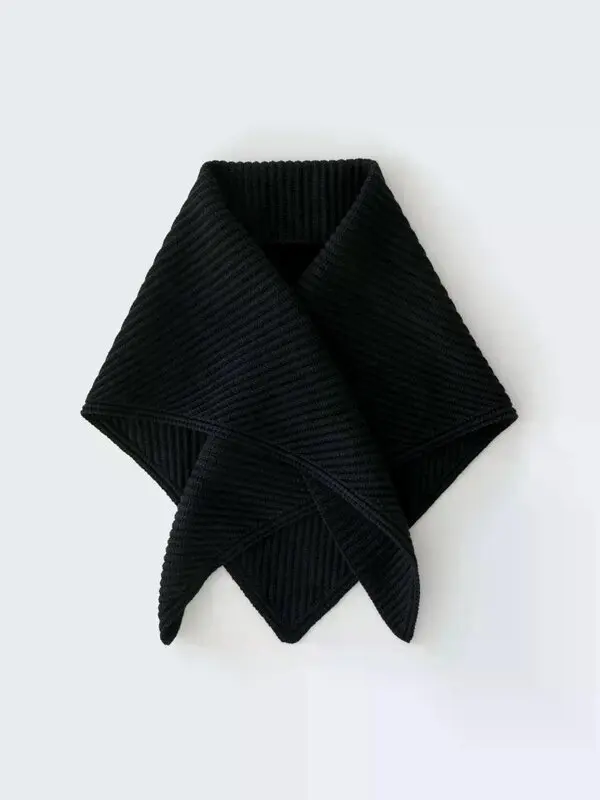 Studio Nicholson Isos Ribbed-knit Scarf - Black