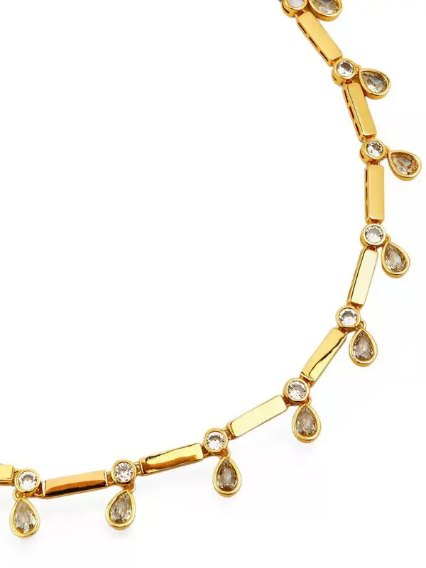 LADY D WORLD Aurora Bezel Teardrop Necklace