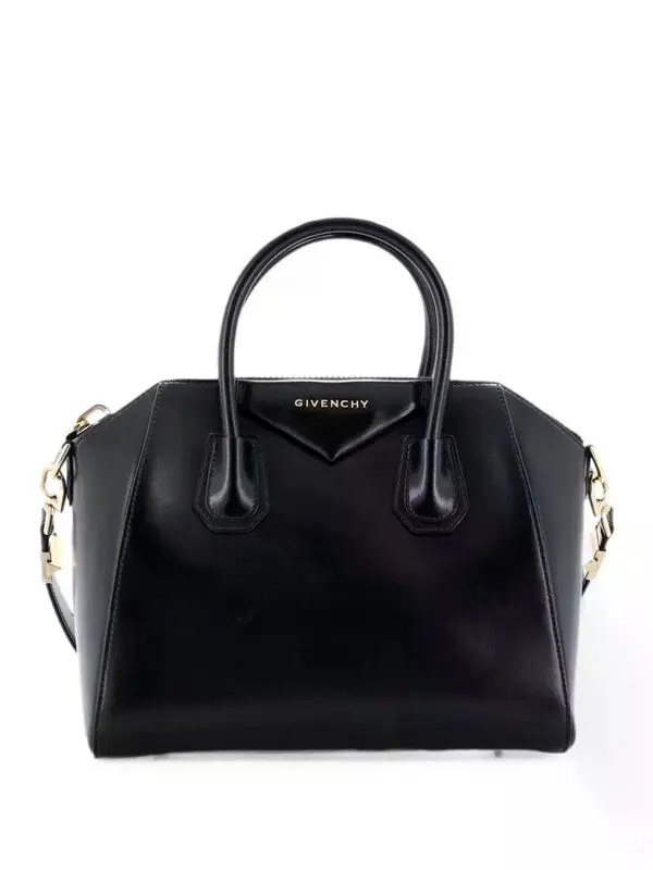 Givenchy Antigona Bag Glazed Leather Medium Satchel - Black