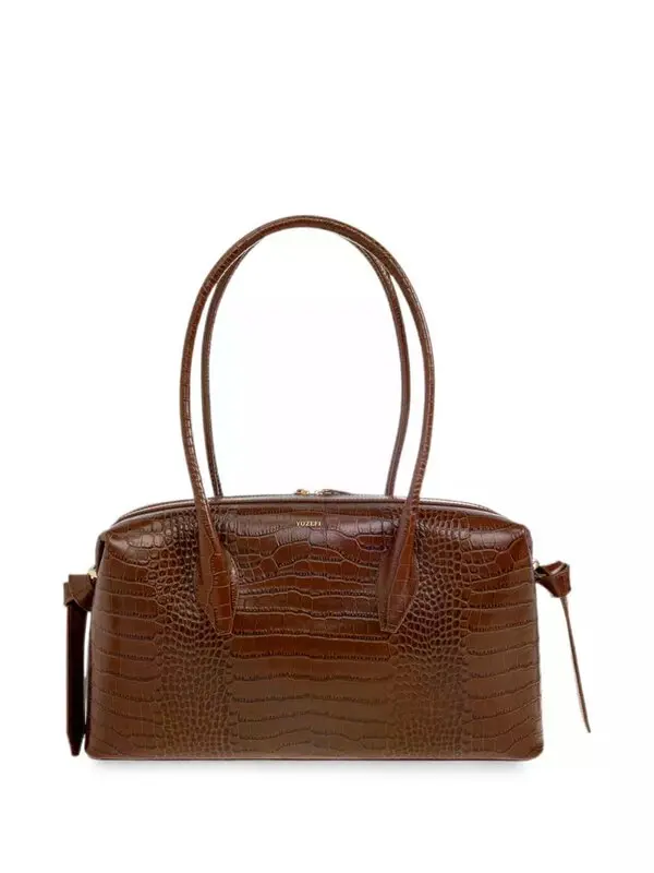 Yuzefi Brioche Croc-effect Leather Shoulder Bag