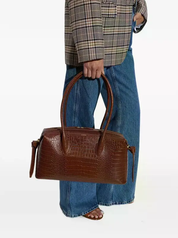 Yuzefi Brioche Croc-effect Leather Shoulder Bag