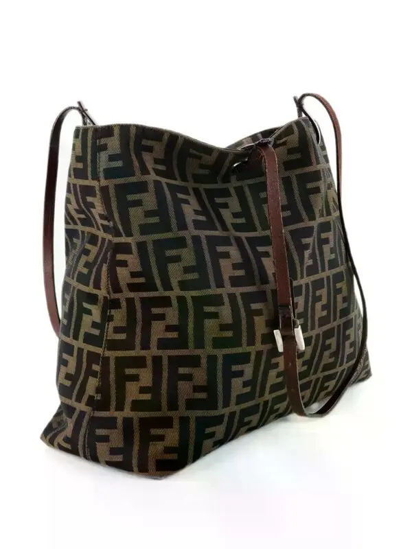 Fendi Vintage Open Zucca Canvas Large Tote Bag