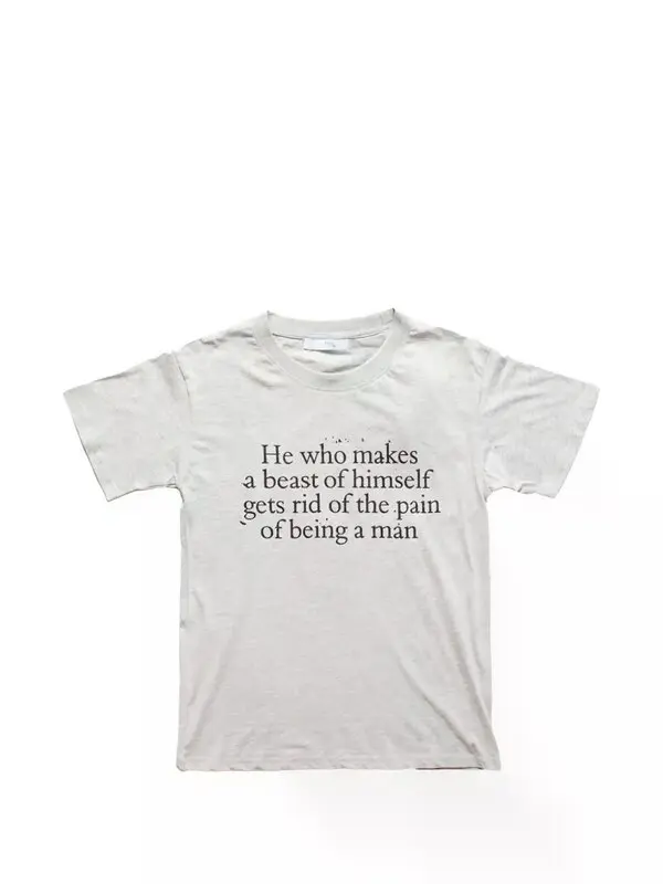 PRAYING Slogan-print T-shirt