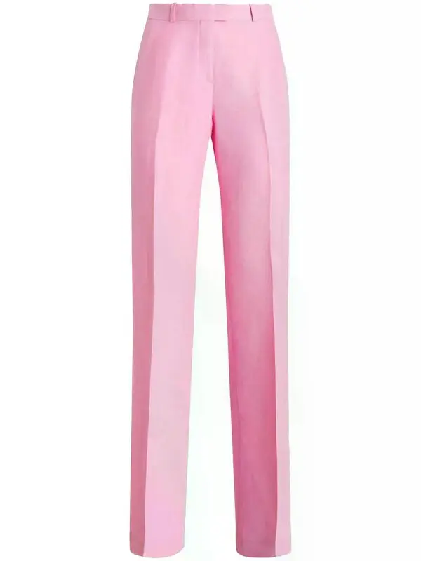 Etro High-rise Staight-leg Trousers - Pink