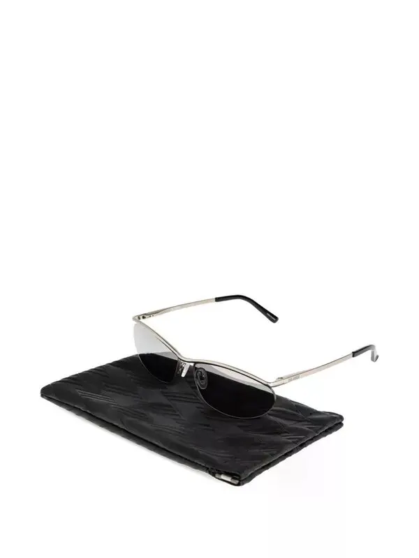 Attico X Linda Farrow Charlotte Geometric-frame Sunglasses - Silver