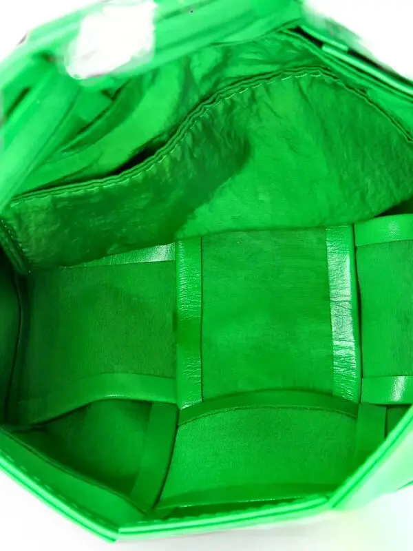 Bottega Veneta Cassette Maxi Intrecciato Leather Candy Crossbody Bag - Green
