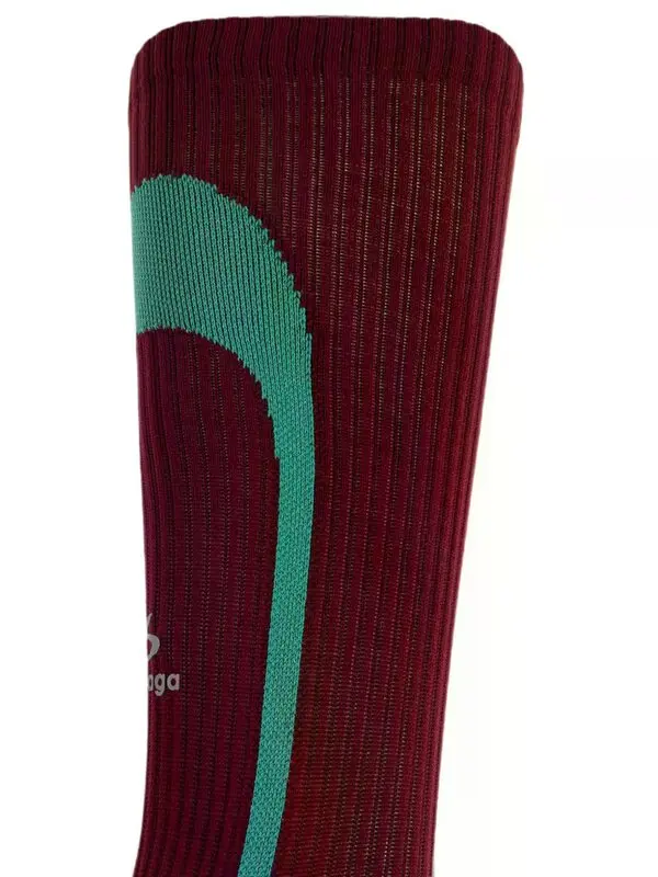 Balenciaga Logo-print Ribbed Socks