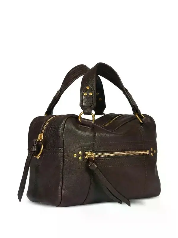Jérôme Dreyfuss Mini Lucky Bowling Zip Tote Bag - Brown